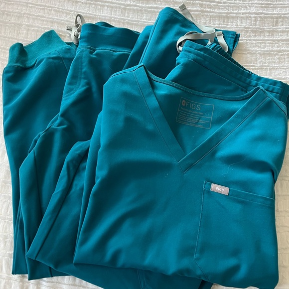 Figs | Tops | Pacific Blue Figs 3 Piece Set | Poshmark